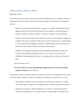 DSM-5 Autism Diagnosis criteria