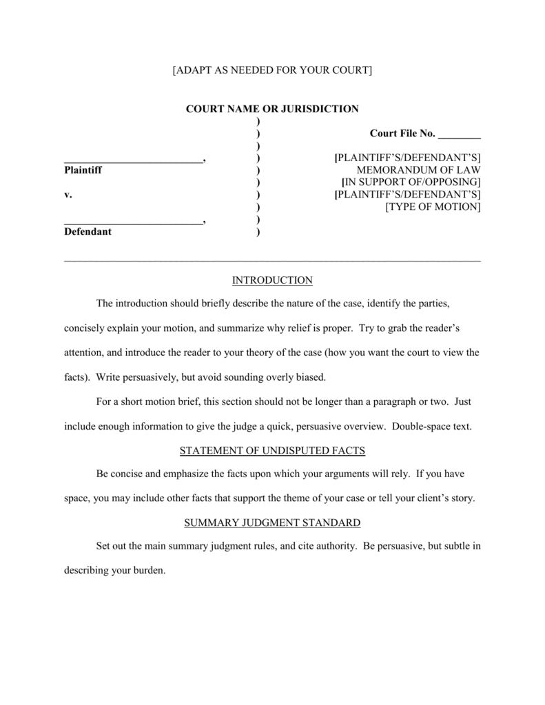 Case Brief Template HQ Template Documents