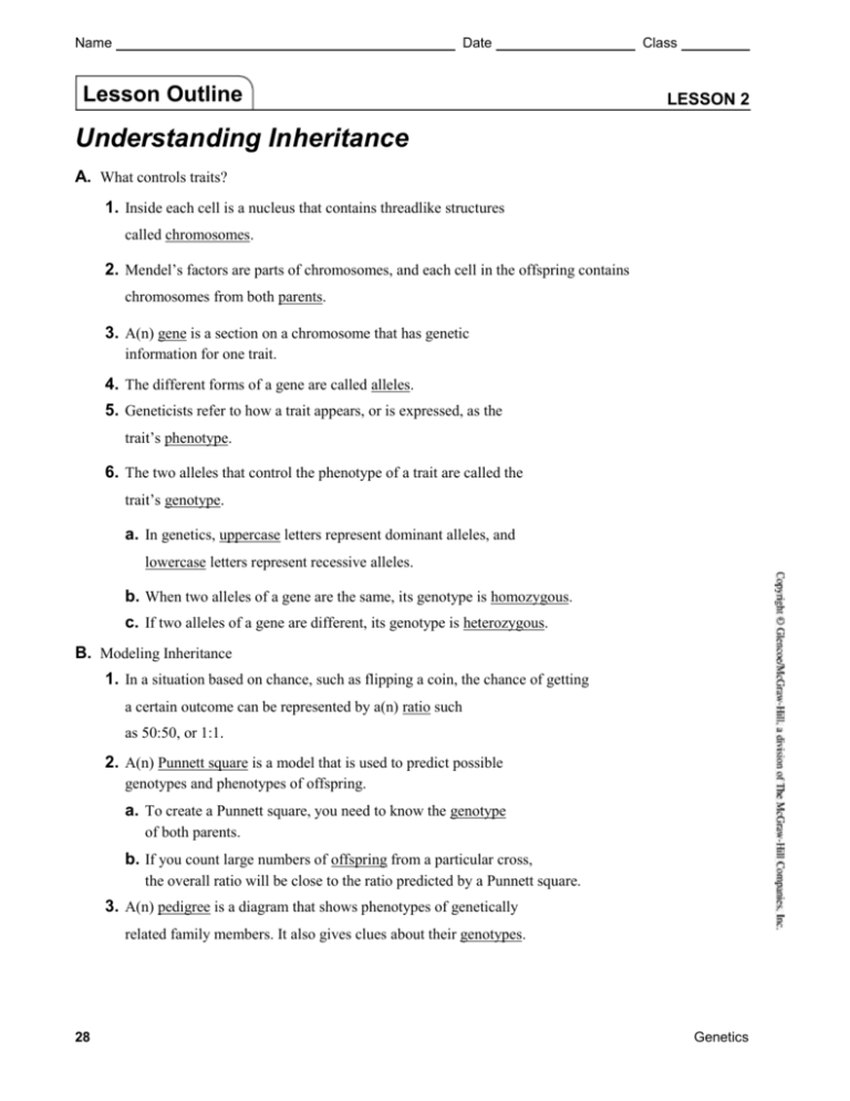 Lesson 2 Outline With Answers