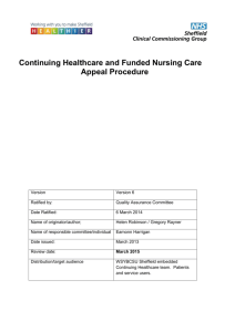 NHS Continuing Healthcare Fact Sheet