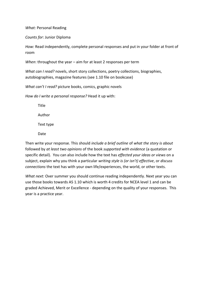  How To Write Personal Response How To Write A Personal Response Essay 2022 10 15