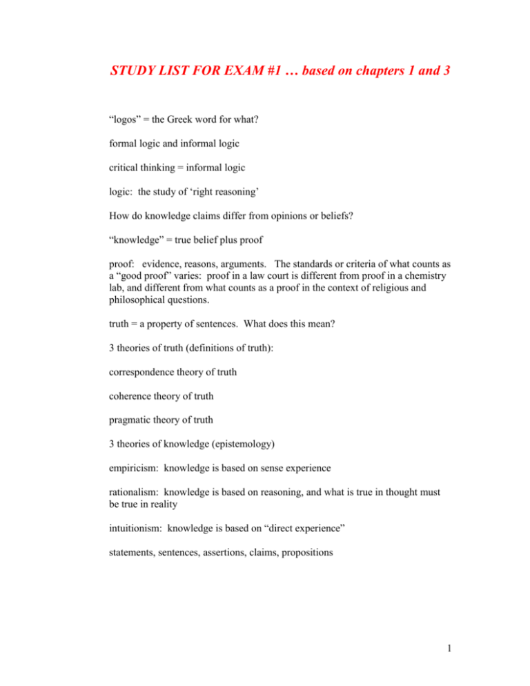 Course Syllabus For Phil 10 LOGIC