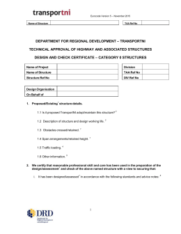 check certificate – category 2 and 3 structures