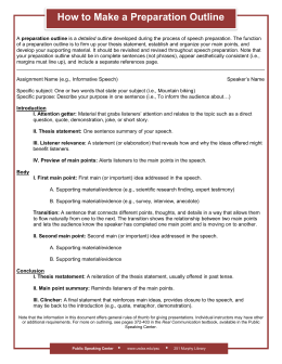 AP Debate Speech Outline (Must Be Typed)