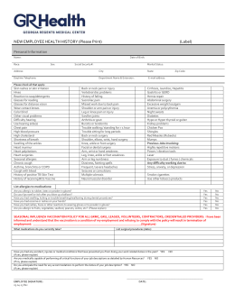 NEW OXFORD KNEE SCORE QUESTIONNAIRE