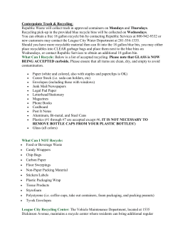 Notification letter template for recycling