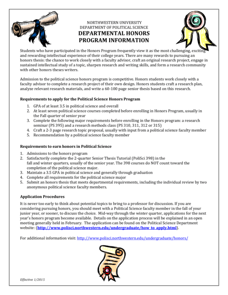 the honors application here