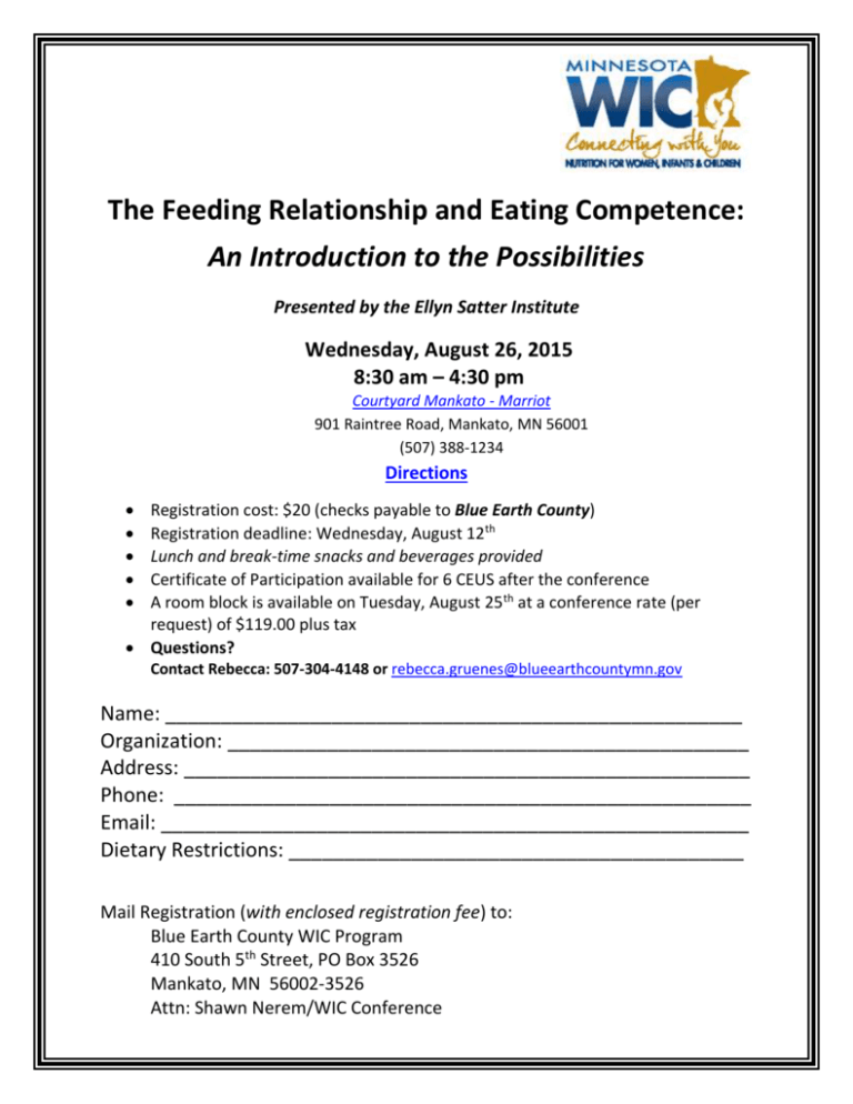 The Feeding Relationship And Eating Competencies
