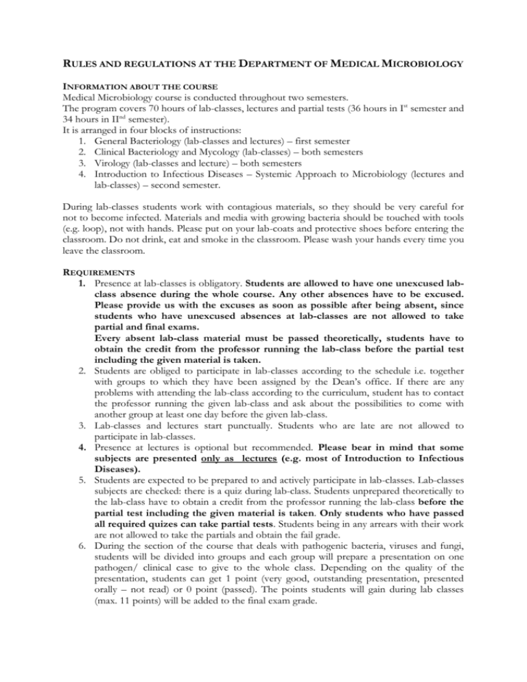 Rules and regulations 