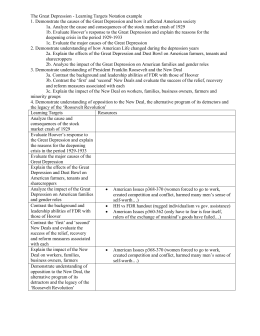 Great Depression Study Guide Answer Key