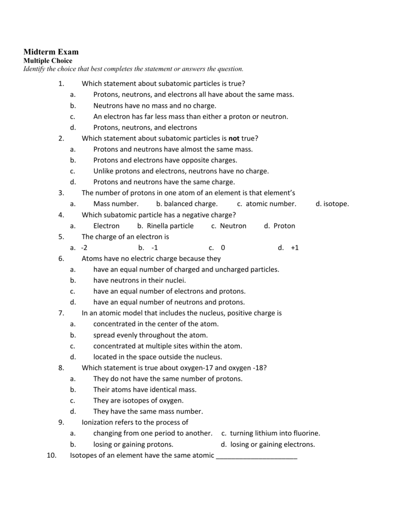 Midterm Exam