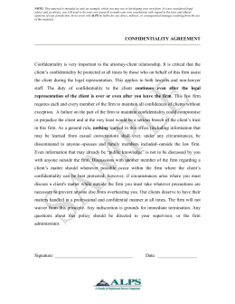 Confidentiality Pledge Template