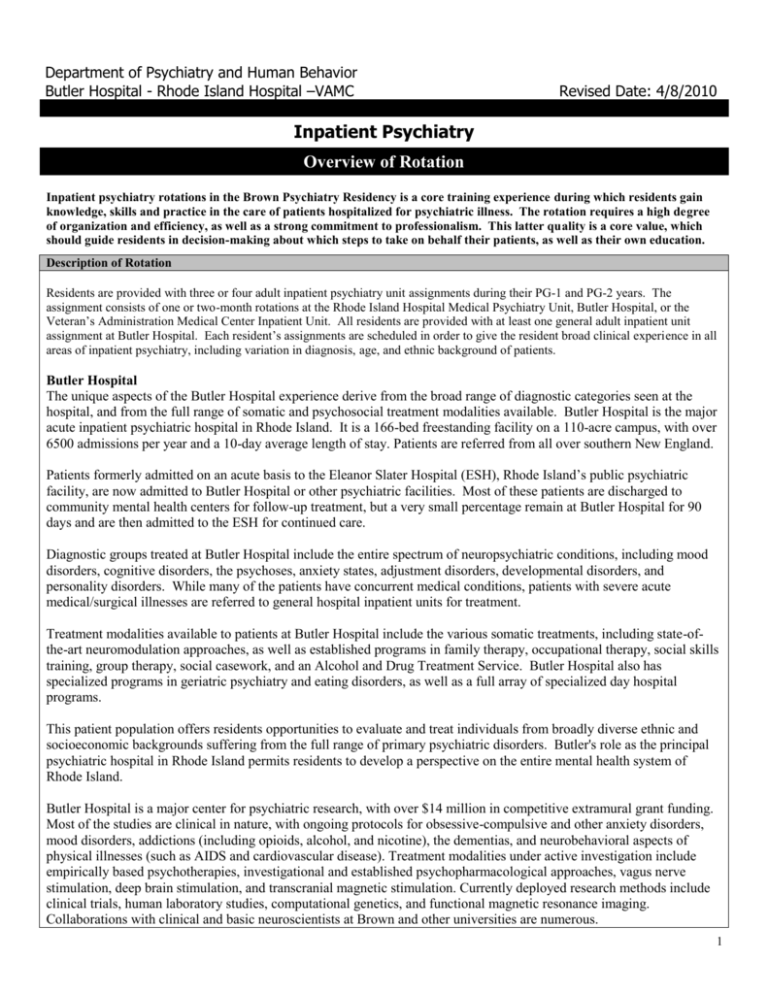 Inpatient Psychiatry