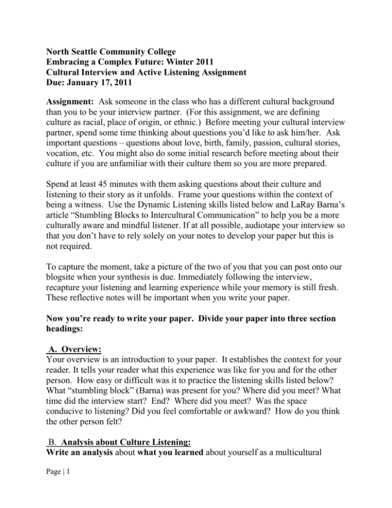 Cultural Interview1