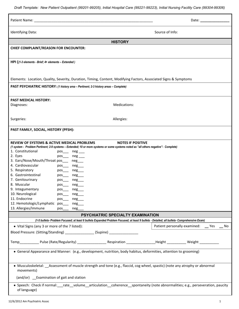 Initial Evaluation