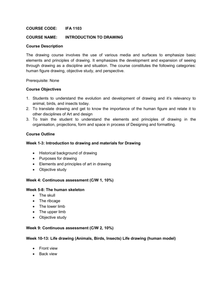 IFA 1103 - Makerere University Courses