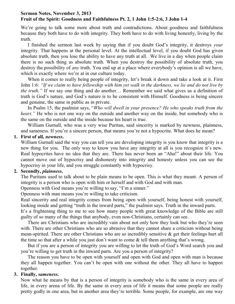 11 3 13 Sermon Notes