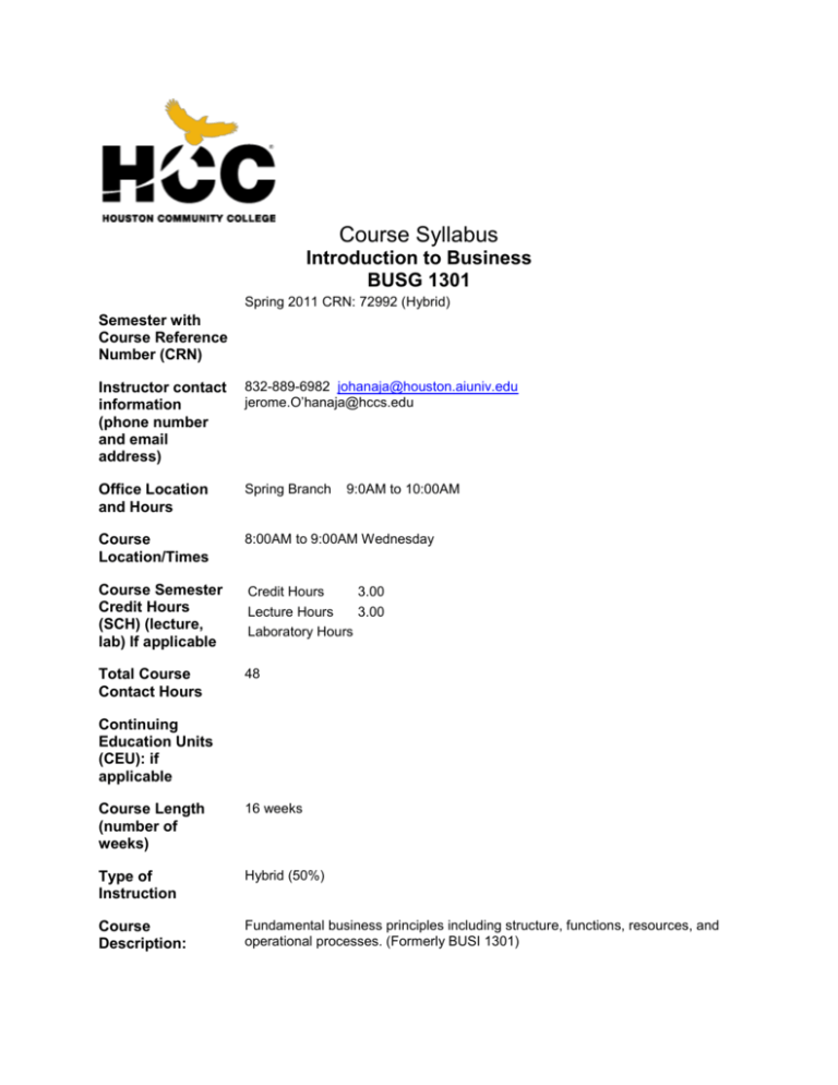 Course syllabus Bmgt