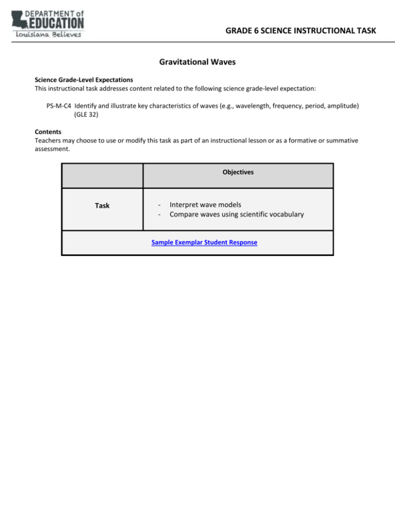 Task Science Grade 6