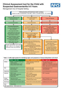 Acute Diarrhoea and Gastroenteritis in Childhood