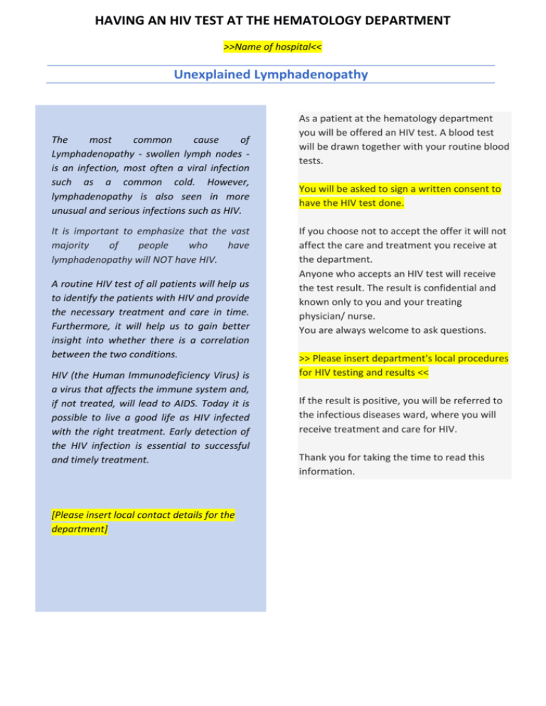 Patient Information Leaflet Template