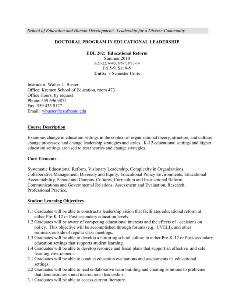 Educational Reform - The Carnegie Project on the Education