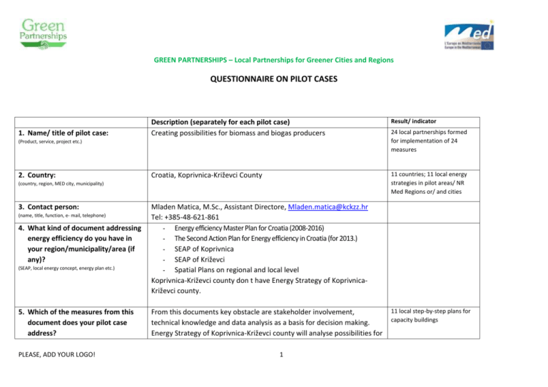 Questionnaire On Pilot Cases