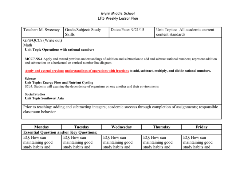File Study Skills Lesson Plan 9 21 File Study Skills Lesson Plan 9 21