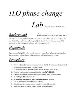 IB1 Physics Heating Curve of Water Lab