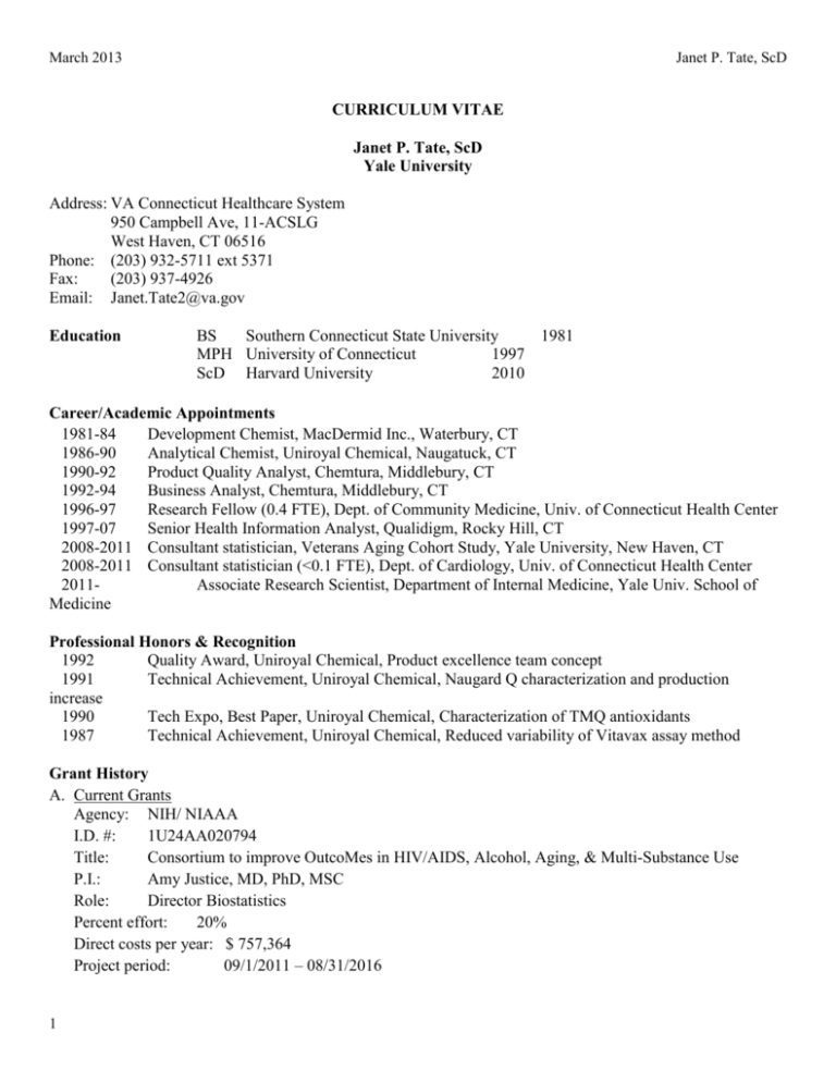 CV Yale School Of Medicine