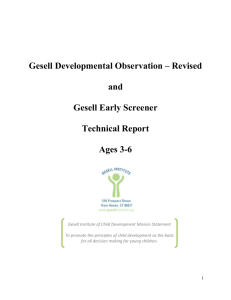 Gesell Developmental Schedules