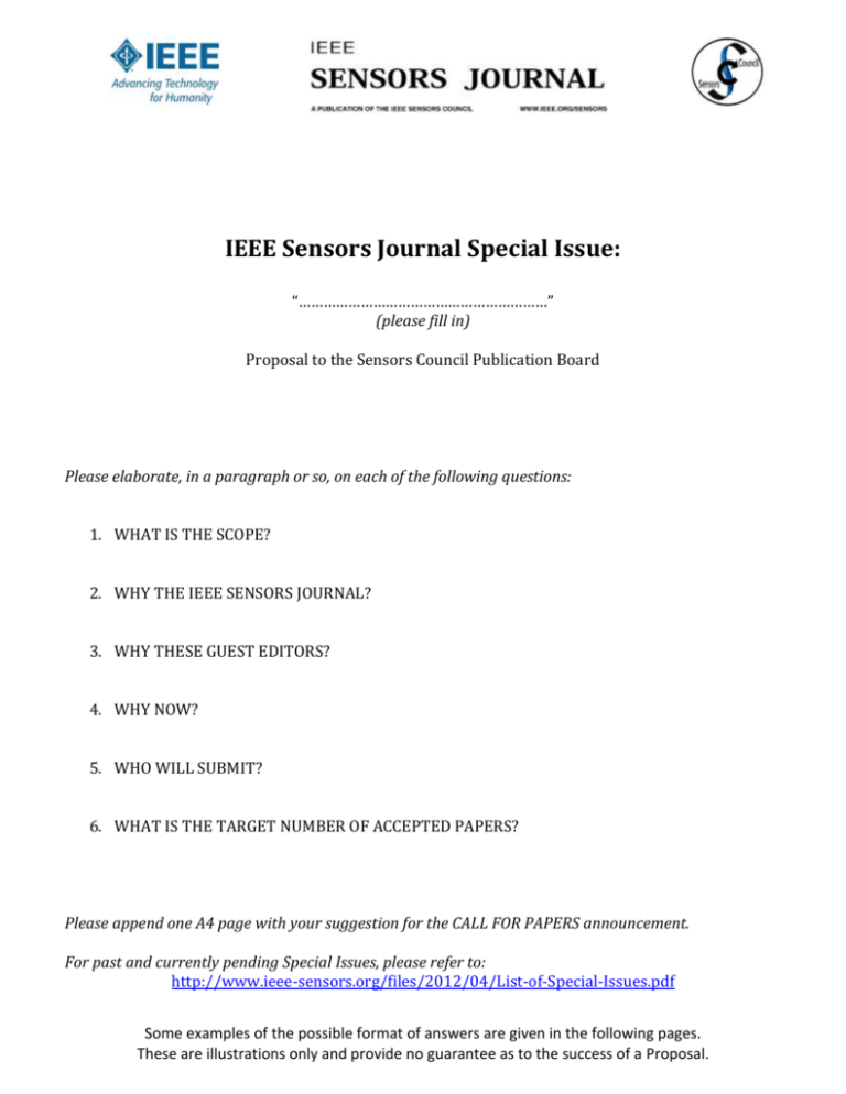 IEEE Sensors Journal IEEE Sensors Council