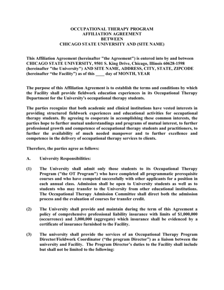 Affiliation Agreement