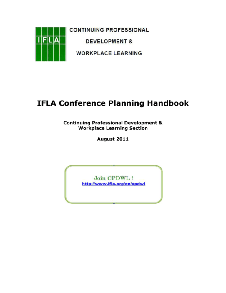 Conference Planning Handbook 2011 Conference Planning Handbook 2011