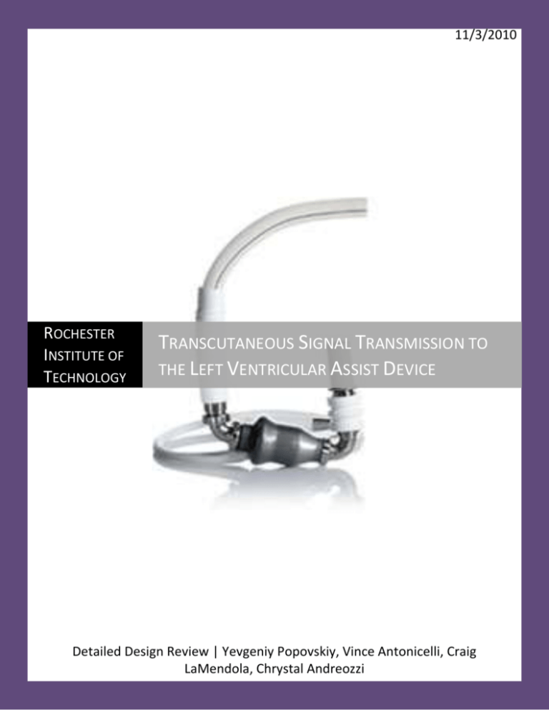 Transcutaneous Signal Transmission to the Left Ventricular Assist