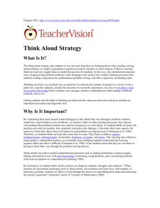 Think Alouds Powerpoint