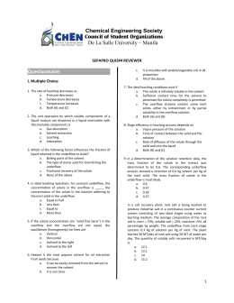 ERT 313 Solid-Liquid Extraction (Leaching)