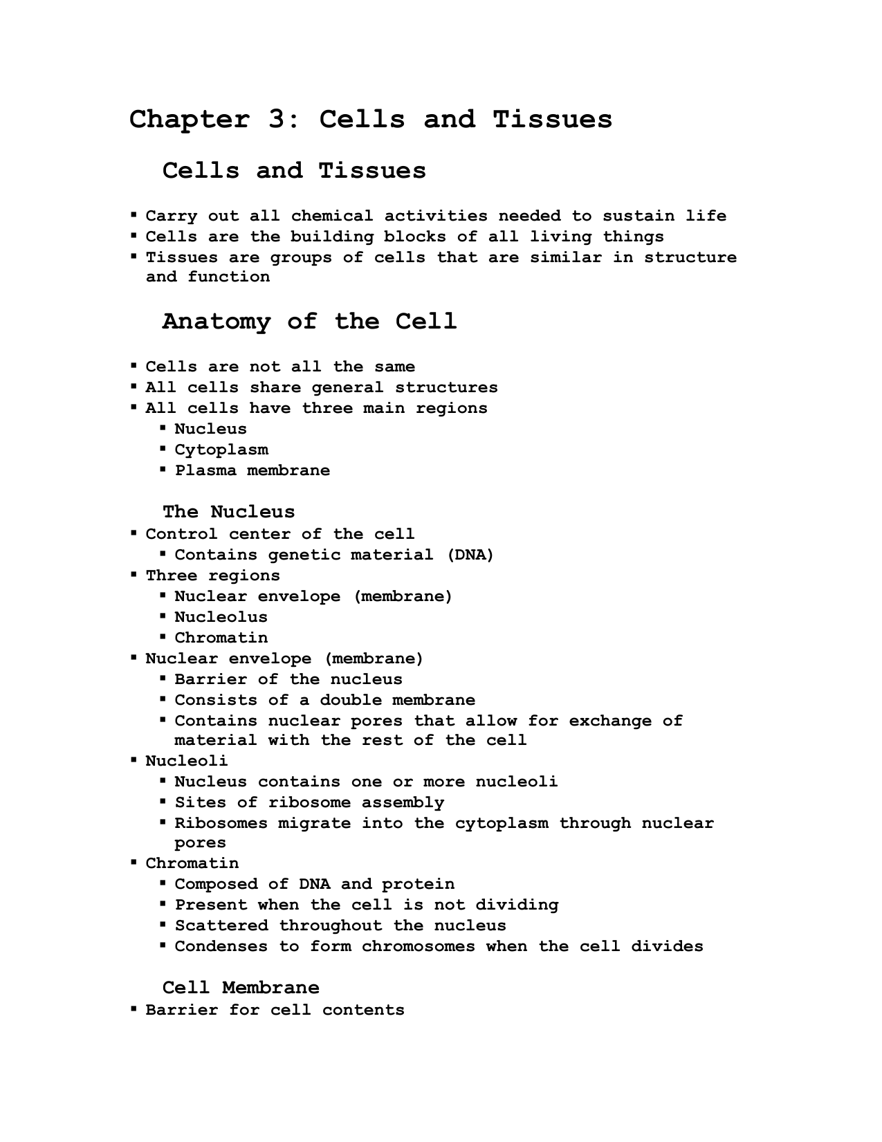 Chapter 3 Cells And Tissues Study Guide Answers Study Poster