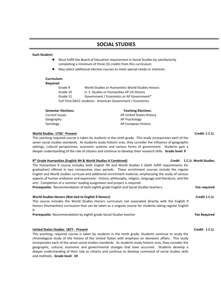 Social Studies