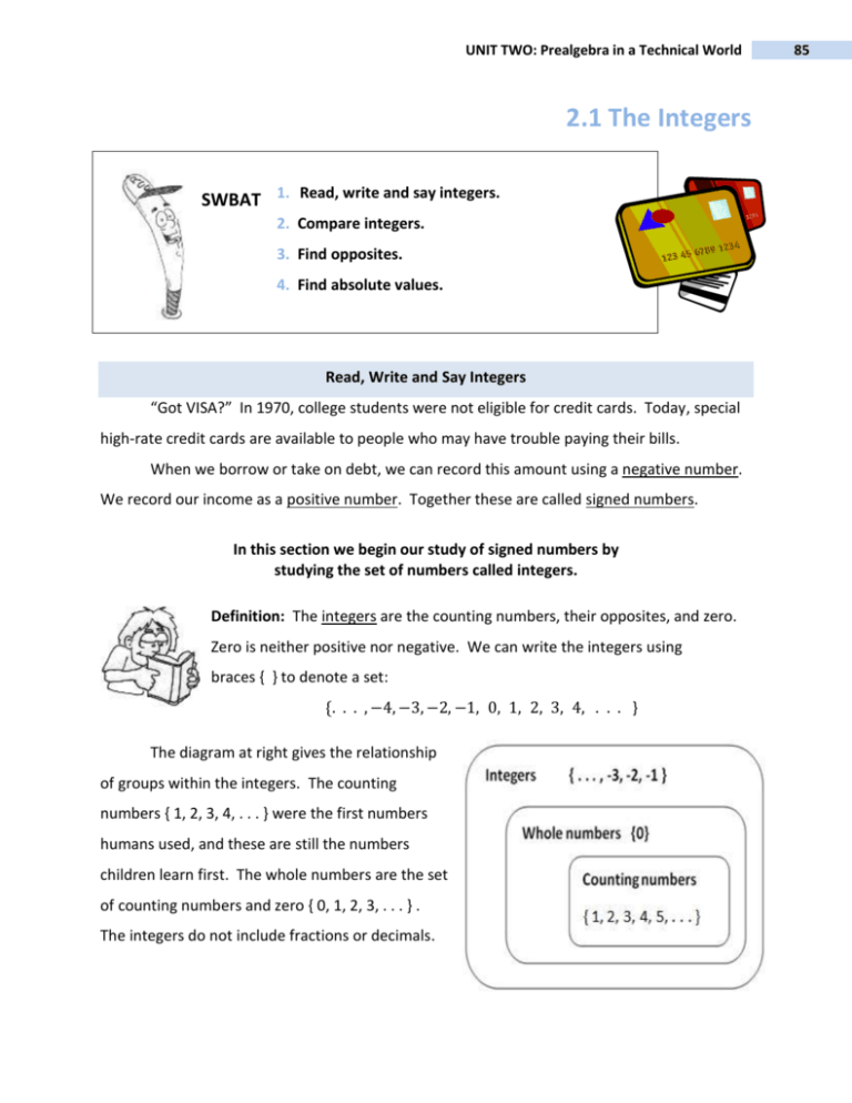 SECTION 2 1 The Integers