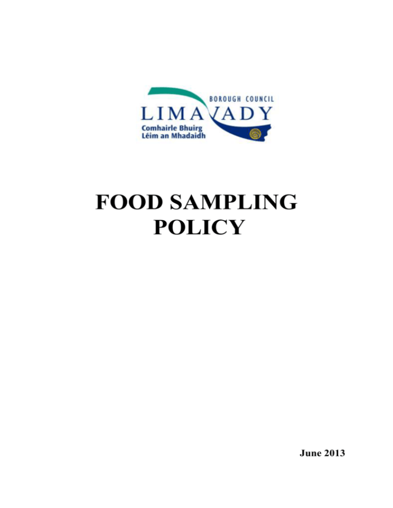 Food Sampling Policy - Limavady Borough Council
