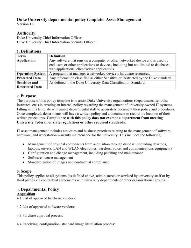Data Management Policy Template TUTORE ORG Master Of Documents