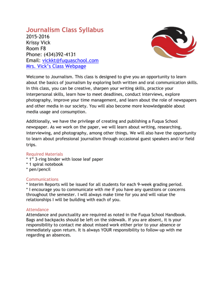 Class Syllabus