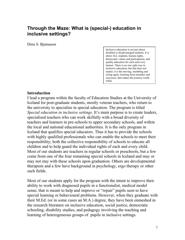 What Is special Education In Inclusive Settings