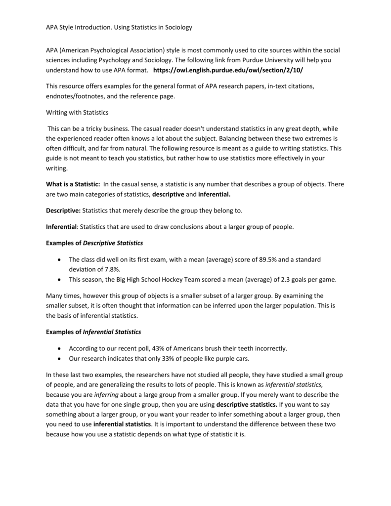 Narrative Essay Apa Style Introduction Example