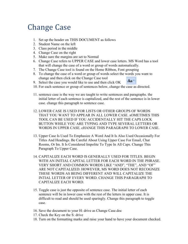 Can You Change Case In Word Paralockq