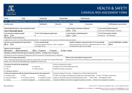 Ethanol Risk Assessment Form - Safety
