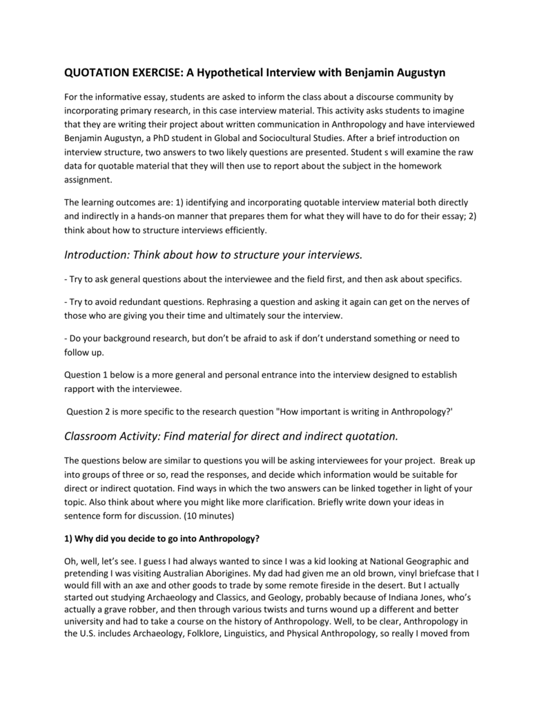  How To Incorporate An Interview Into A Research Paper How To Write 