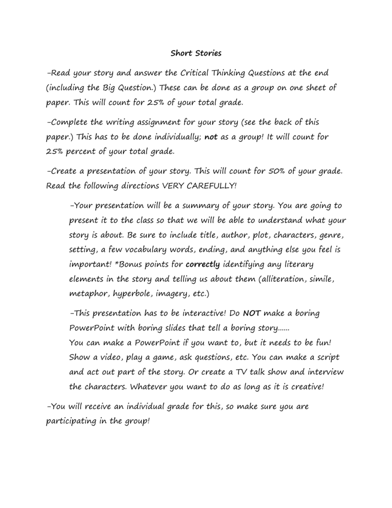  The Metaphor Short Story Summary The Metaphor Short Story Questions 