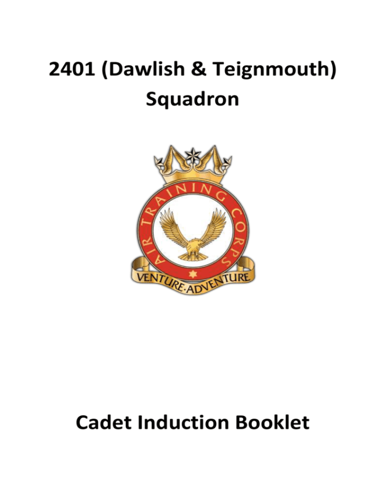 Cadet Induction Booklet - 2401 Squadron Guide